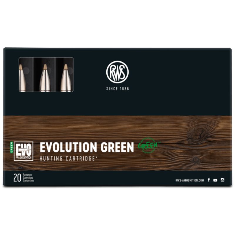 RWS 8x57 JS Evolution Green jagtpatron 9 g blyfri | Hubertushuset